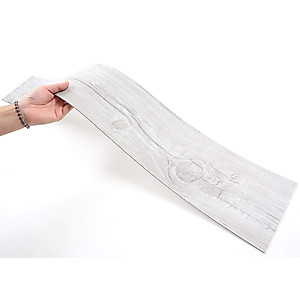 ROSEROSA Peel and Stick Engineered PVC Plank Wood Pattern Self Adhesive Durable Vinyl Flooring (ECK-909 : 5 Planks)