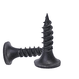 #6 X 5/8" Wood Screws 100pcs Black Flat Phillips Screws Self Tapping Wood Screws Carbon Steel Assorted Drywall Screws for Wood, Cabinet, Furniture