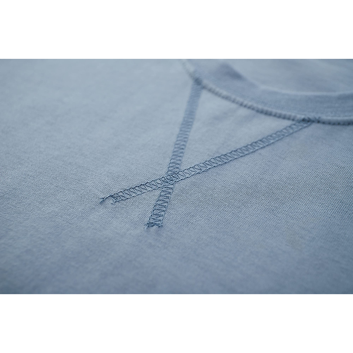 KLIEGOU Mens 100% Cotton Hipster Hip Hop Longline Crewneck T-Shirt (66 Light blue1 M)