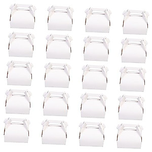 NOLITOY Mini Pastry 20Pcs Boxes Kraft paper food box cajas para cupcakes mini cakes mini cupcake Mini Pastry white kraft paper case treat case candy kraft container portable bracket