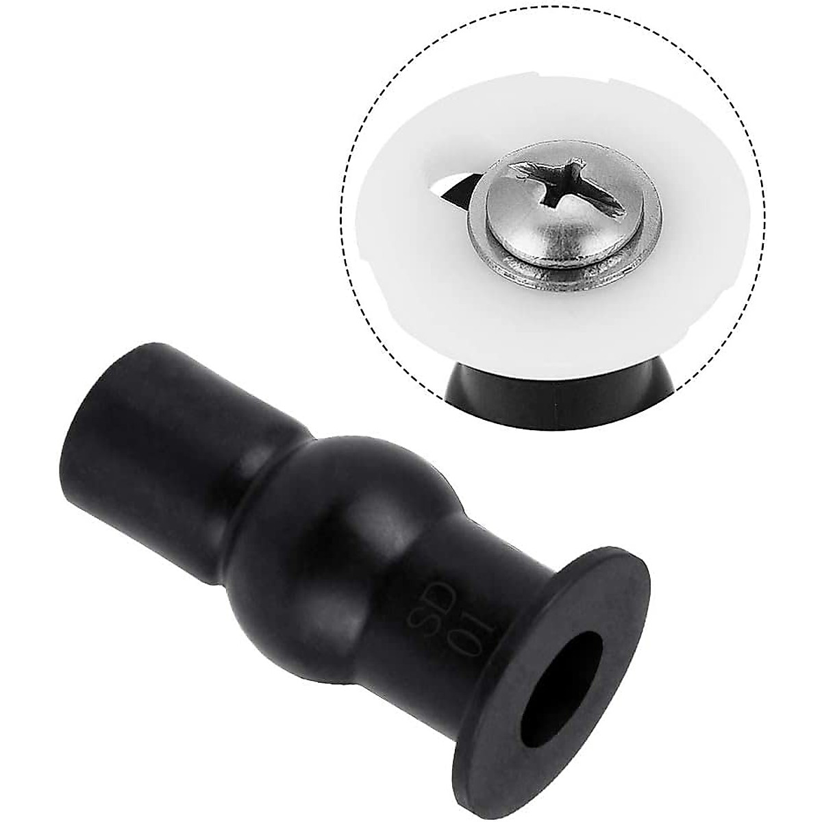 Toilet Seat Screws Toilet Seat Hinges Bolt Expanding Rubber Top Nuts Screw Fixings Fix WC Blind Hole Fittings