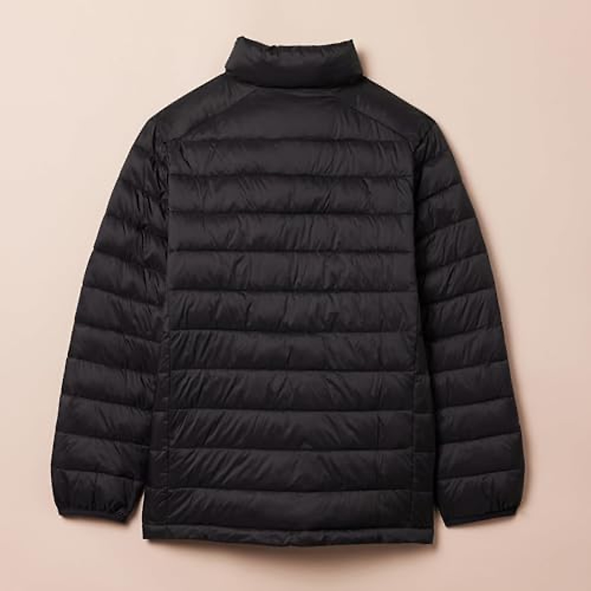 Amazon Essentials Boys' Lightweight Water-Resistant Packable Puffer Jacket, Black, Small