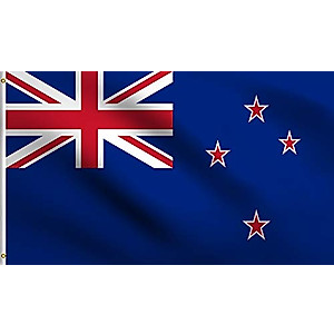 DMSE New Zealand Zealanders Kiwis Union Jack Flag 3X5 Ft Foot 100% Polyester 100D Flag UV Resistant (3' X 5' Ft Foot)