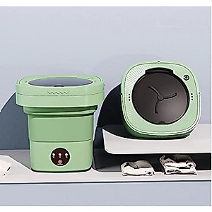 LiveGo Portable Washing Machine and Dryer Combo Perfect for Apartments, Dorms, and RVs Mini Foldable Washer with Disinfection Function - Convenient and Travel-Friendly Laundry Solution (green-6.5L)