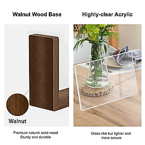 Mixoo 4x6 Picture Frame Rotating Photo Frame, Wooden Picture Frame 4 by 6 Horizontal Double-sided Frame Rustic Floating Frame for Tabletop