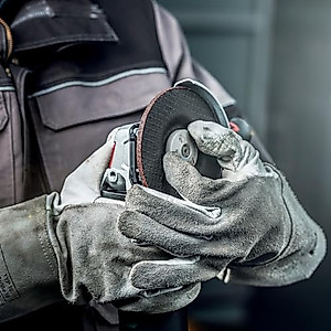 Metabo 6-Inch Angle Grinder, 10,000 RPM, 12 Amp, AC/DC, Slide Switch (Locking), Safety Clutch, M-Quick Wheel Change, Made in Germany, Low Vibration Handle, W 13-150 Quick, 603632420, Green