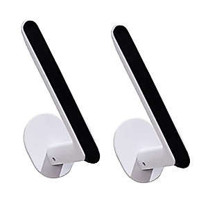 CUBTOL 2pcs Rack Storage Shape Bath L for L-Shaped Wall Back Ball Hat Coat Racks Hanging Holder Kitchen Clothes Multi- Hook Robe Mounted Scarf Plastic Multi-use Home Toilet Towel Bedroom
