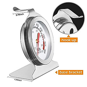 in Oven Thermometer for Grill Smoker BBQ 50-300°C/100-600°F, Instant Read Precision Stainless Steel Electric/Gas Oven Thermometers, Large Dial Display Thermometer Gauge for Kitchen Cooking Baking