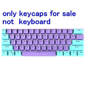Mosptnspg CJXSP PBT 61 Keycaps 60 Percent, Gaming Keycaps OEM Profile Backlit Keycap Set for 60 Percent Cherry MX Mechanical Keyboard GK61 ，Only keycaps (Zilian)