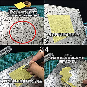 Hobby tools For Gundam Military tank Figure Camouflage Cover paper Masking Tape Stencil Cutting mat Cutting pad (AJ0088)