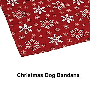 ADOGGYGO 4 Pack Dog Bandana Christmas Dog Scarf Bibs Kerchief Set Dog Christmas Costume Xmas Holiday Bandanas for Medium Large Dogs Pets (Large, Red&Green)