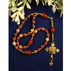 Greek Eastern Orthodox Rosary Red Italian Onyx Chotki Komboskini Handmade Prayer Beads Gift