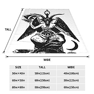 Satanic Ritual Demon Devil Wicca Wiccan Pagan Baphomet Full Fleece Throw Cloak Wearable Blanket Flannel Fluffy Comforter Quilt Nursery Bedroom Bedding King Size Plush Soft Cozy Air Conditioner Blanket