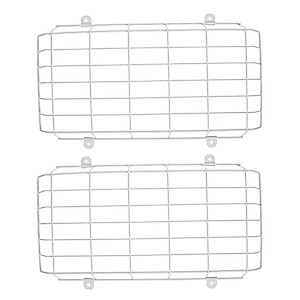 VANZACK 2pcs Exit Sign Damage Stopper Emergency Light Protection Wall Mount Air Conditioner Exit Sign Protector Metal Exit Sign Protective Coated Steel Wire Guard