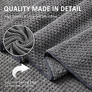 Dark Gray Hand Towels Set 2 Pack-16“x31”,Ultra Soft Microfibers Bathroom Towel Set Highly Absorbent Quick Dry Luxury Premium Towel Lightweight Durable Hand Towel Collection for Hotel Spa Gym Kitchen