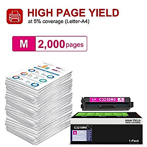 1 Pack Magenta C3224 C3210M0 Toner Cartridge Replacement for LEXC3210M0 C3210M0 for MC3224adwe MC3224i MC3326adwe MC3426i MC3224dwe MC3326i MC3426adw C3224dw C3326dw C3426dw Printer