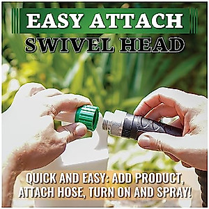 Refillable Hose-End Sprayer with 32oz Bottle, 20 to 1 Ratio, Garden Hose Fertilizer Dispenser, Easy to Use, Lawn Sprayer, Garden Sprayer, and More (Trifecta Natural: 32oz Hose Sprayer with Bottle)