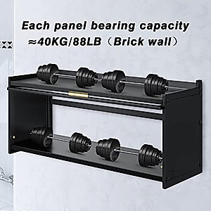 SweeTinytwo Wall Cabinet, Medicine Cabinet, Kitchen Wall Cabinet, Bathroom Wall Cabinet, Wall Floating Nightstand, Metal Cabinet with Large Capacity, Matches Variety of Decors (53 * 27 * 35cm,Black)