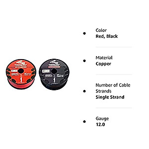 Audiopipe 12 Gauge Wire RED & Black Power Ground 100 FT Each Primary Stranded Copper CLAD