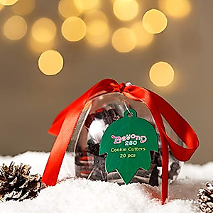 Beyond 280 Daily Use and Christmas Cookie Biscuit Cutters Set, Cute Mini Stainless Steel Shapes for Baking and Party (4.7in Ball_20pcs-mini)