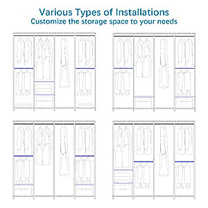 VIPEK V40 Wire Garment Rack Heavy Duty Clothes Rack for Hanging Clothes, Multi-Functional Bedroom Clothing Rack Freestanding Closet Wardrobe Rack, 76 inch L x 15.7 inch W x 75.6 inch H, Max Load 900lbs, Black