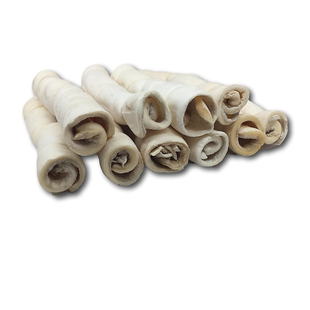 Top Dog Chews – 9” – 11” Beef Cheek Rolls, 10 Pack, Long Lasting Dog Bones for Aggressive Chewers, Rawhide Free Dog Treats