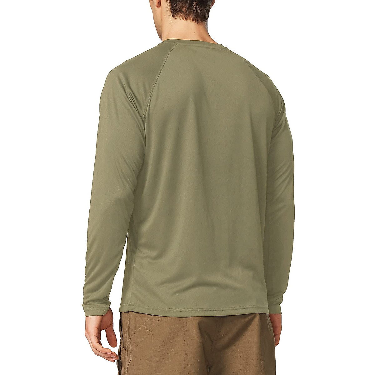 BALEAF Men's Long Sleeve Swim Shirts Rash Guard UV Sun Protection SPF T-Shirts UPF 50+ Quick Dry Swimming Fishing Slate Green Size L