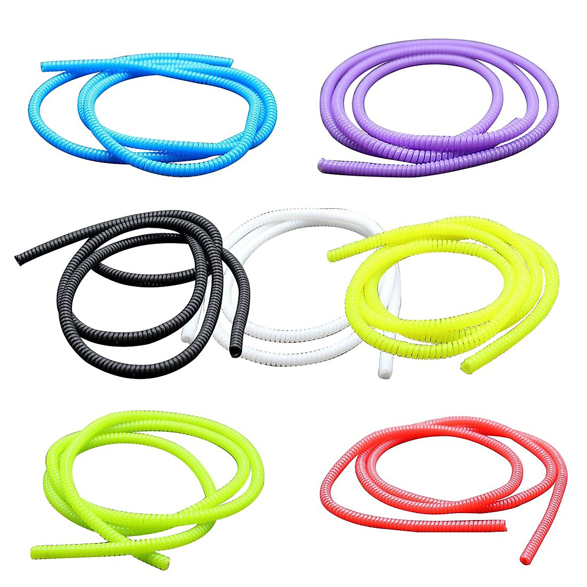 VizGiz 7 Pack Wired Earbuds Cable Protector Headphones Strain Relief Cable Boot Spiral Sleeve Protective Cover Cord Saver for Apple EarPods in-Ear Earbud Headphones 3.5mm Microphone Assembly Mic