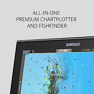 Simrad NSS16 Evo3S - 16-inch Multifunction Fish Finder Chartplotter with Preloaded C-MAP US Enhanced Charts