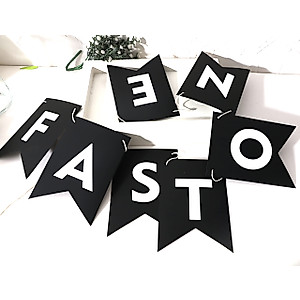 Fast One Banner - Fast One Car Birthday Party, Fast One Flag Banner, First Birthday Party, Vroom Car Party, Fast One Party Decoration