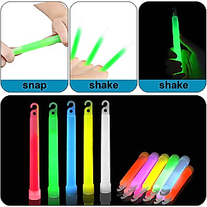 AIVANT Ultra Bright Large Glow Sticks - Long Last Lighting Over 12 Hours for Parties and Kids Playing, Emergency Light Sticks for Hurricane Supplies, Earthquake, Survival Kit and More