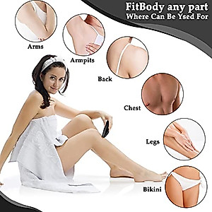 Crystal Hair Eraser, 2022 Magic Crystal Hair Eraser, Painless Exfoliation Magic Crystal Hair Remover, Fast & Easy Crystal Hair Eraser for Women and Men (Black)