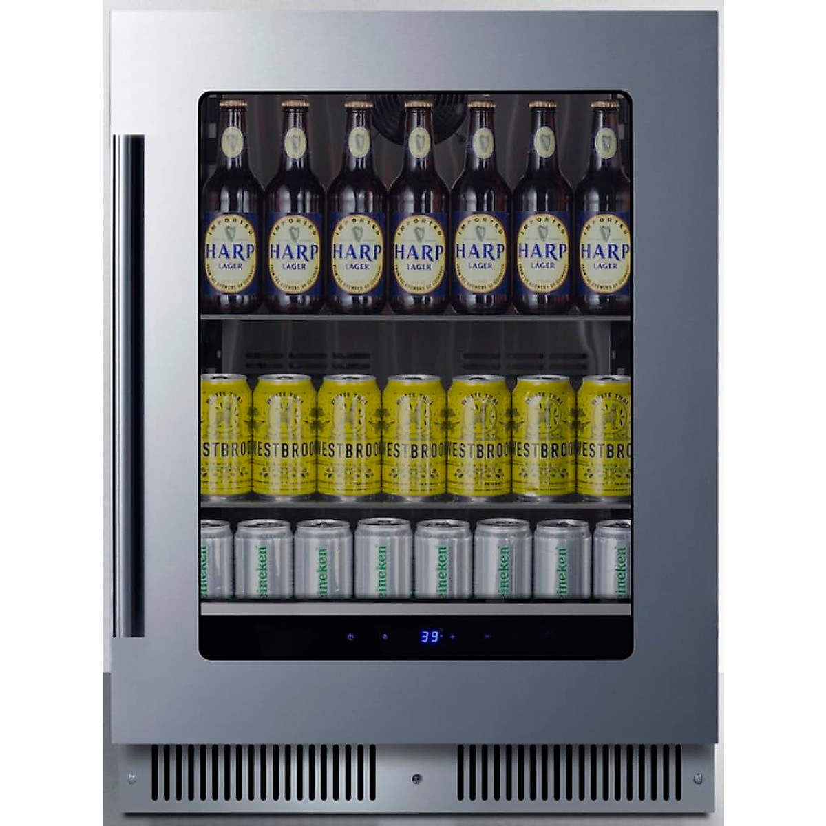 Summit 24” Built-In Beverage Center, Shallow 18” Depth, Stainless Steel - SDHG2443