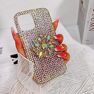 redecarie for Samsung Galaxy Note 10 Diamond Case,3D Handmade Luxury Bling Glitter Shiny Crystal Rhinestone Case with Holder Kickstand for Women Girls Kids Teens
