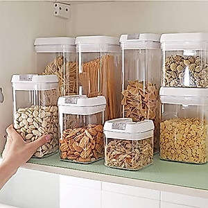 PDGJG PP Plastic Food Storage Container 0.5L 0.8L 1.2L Seal Cereal Jar Dried Fruit Jam Storage Box Easy Lock Lids To Keep Food Fresh (Size : 1.2L)