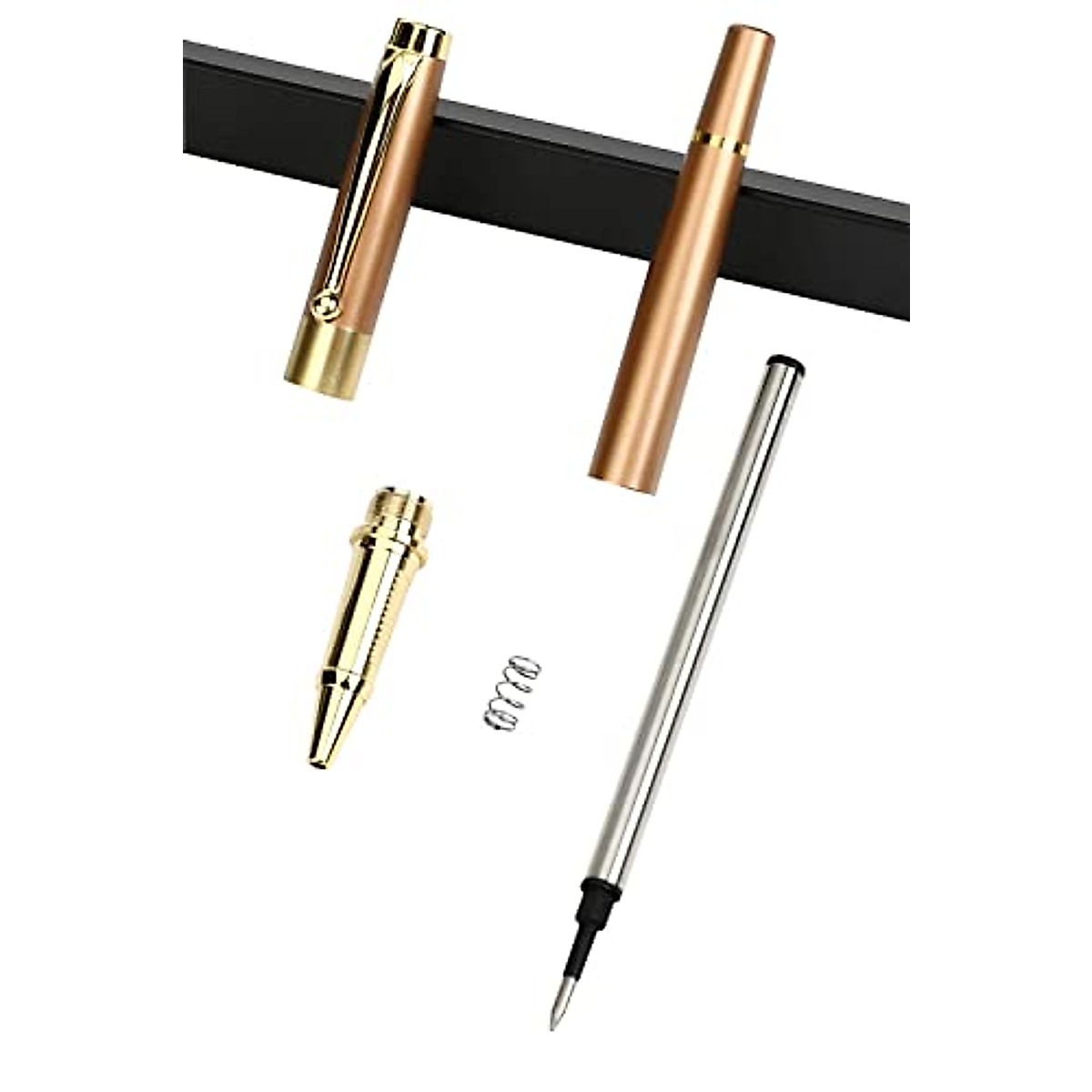 1314 Free Engraving pen Personalized custom pens Roller Ballpen, rose gold Ballpoint pen, Ball pen, Medium Refill Pen Black Ink, Custom Gifts for Men, Women, Classy Gift Box (rose gold Style 1)