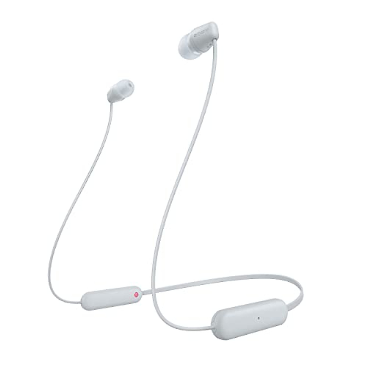 Sony WI-C100 Wireless in-Ear Bluetooth Headphones with Built-in Microphone, White