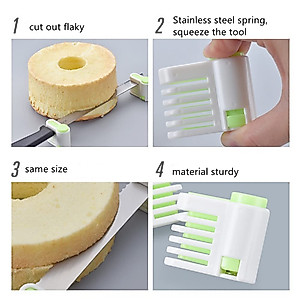 NatureMan 10Inch Serrated Bread Cutter,Bread Slicer,Bread Knife,Stainless Steel Cake Knife, 5 Layers Leveler Slicer