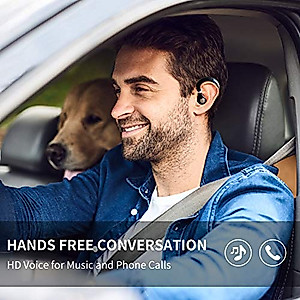 FIMITECH Bluetooth Headset, Wireless Earpiece V5.0 Bluetooth Earpiece Ultralight Hands Free for Business/Office/Driving/Sporting