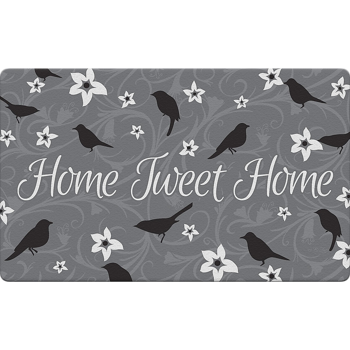 Toland Home Garden 800378 Home Tweet Home- Gray Bird Door Mat 18x30 Inch Outdoor Doormat for Entryway Indoor Entrance
