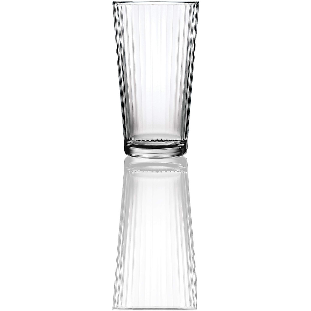 Circleware Hill Street Huge Set of 16 Drinking Glasses and Whiskey Cups, 8-15.7 oz & 8-12.5 oz, Glassware for Water, Beer, Juice, Ice Tea, Bar Beverage, 16pc, Spectrum