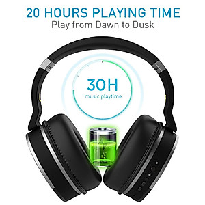 Tapvos E8 Bluetooth Headphones Wireless Headphones Active Noise Cancelling Headphones Over Ear with Microphone, Soft Protein Earpads, 30 Hours Playtime for Travel/Work (Silver)