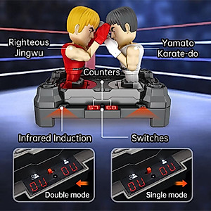 Electronic Boxing Toy with Scoring Screen, Kid Board Boxing Games, Body Interactive Punching RC Robots, Single Player& 2 Players Mode, K.O.& Scoring Winning Ways, Xmas/Birthday Gift for 4-7,8-12 boys