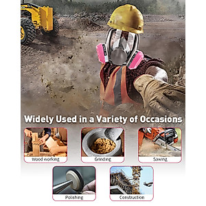 VOCITXI 6800 Full Face Respirator Mask with 60921 Filters and 2097 Filter Cottons Plus 6 PCS(3 Pair) 60921 Respirator Cartridges