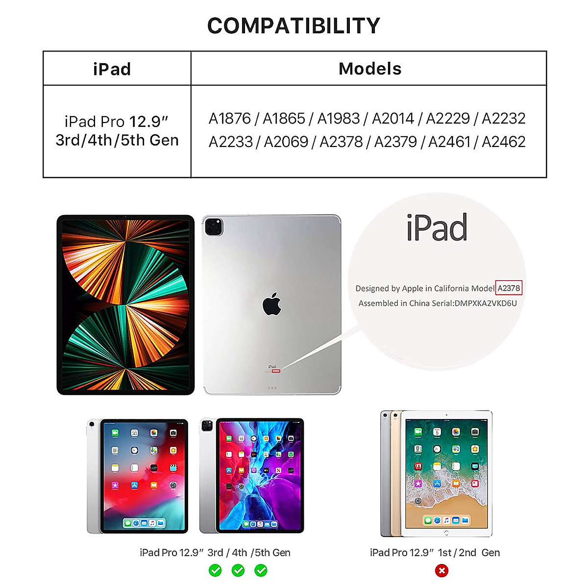 CataPurus Top Grain Genuine Leather 12.9" iPad Sleeve Case, Minimalist Vintage Design, Handmade, Compatible with 12.9" iPad Pro 3/4/5/6 Gen, Fits A1876 A1865 A1983 A2014 A2229 A2232, Coffee 12.9 Inch