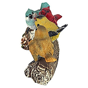 Design Toscano QM223531 Birdy Welcome Sign Garden Bird Statue, 4. 5" Wx10. 5" Dx5 H, Multicolored