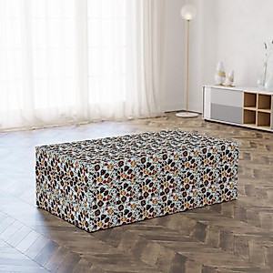 Ambesonne Dog Lover Foldable Mattress, Canine Breeds Love, 78.7" x 47.2", Multicolor