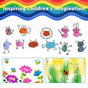 GooMart Washable Large Ink Pads for Rubber Stamps Kids (8 colors)