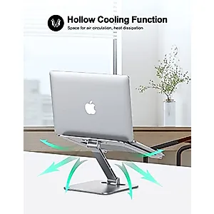 RIWUCT Ergonomic Foldable Laptop Stand - Adjustable Riser