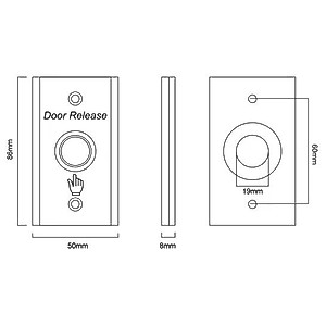 Door Access Control System Stainless Electric Steel Door Exit Button Door Push Release Button Push Button Switch with Indicator Light